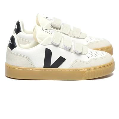 Veja Small V-90 Leather White Black Natural Junior | Veja é na Convexo ...